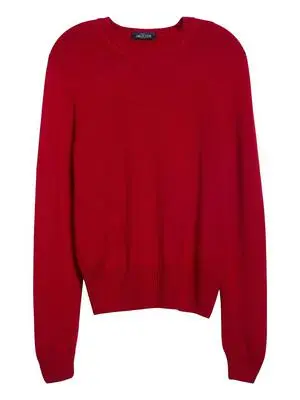 J. MUESER Chunky Merino Wool Sweater - Red