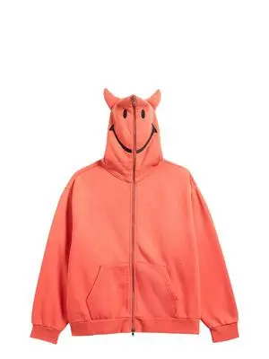 MARKET Smiley Devil Full Zip Hoodie - Red