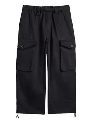 Y3 Cotton Twill Cargo Pants - Black
