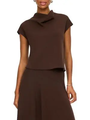 Spanx Draped Neck Tee - Umber Root