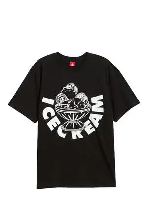 ICECREAM Rose Graphic T-shirt - Black