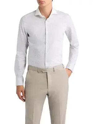 BOSS Hank Trim Fit Cotton Button Shirt - Black