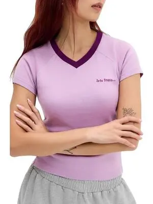 IETS FRANS V-neck Baby T-shirt - Pink
