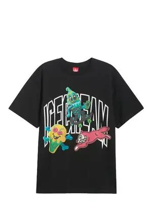 ICECREAM Marshmallow Cotton Graphic T-shirt - Black