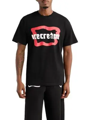 ICECREAM Root Beer Cotton Graphic T-shirt - Black