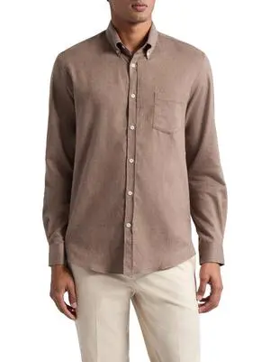 Sunspel Plaid Cotton Flannel Button-down Shirt - Cedar23