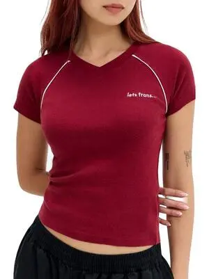 IETS FRANS Piped Raglan Baby T-shirt - Red