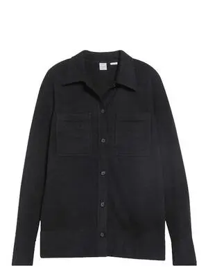 TOTEME Cashmere Button Down Knit Shirt - Black