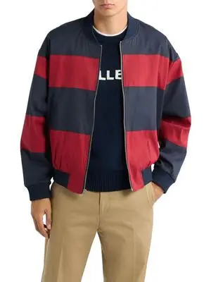 ROWING BLAZERS Striped Cotton Bomber Jacket