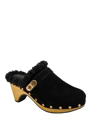 Donna Karan New York Idella Faux Shearling Clog Black
