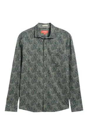 Johnston & Murphy Xc Motion Performance Long Sleeve Shirt - Olive