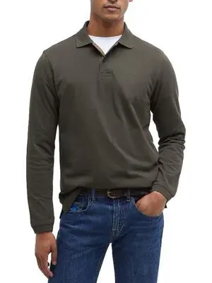Barbour Essential Long Sleeve Piqu2 Polo - Forest