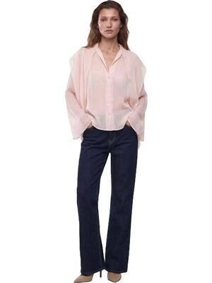 Koton Sheer Blouse - Pink