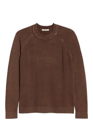 Marine Layer Garment Dyed Crewneck Sweater - Java