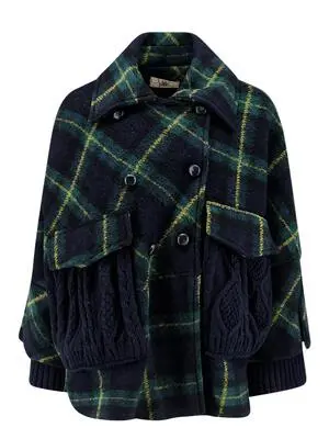 BYE FIRENZE Short Wool Blend Coat - Green
