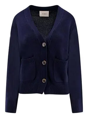 LISA YANG Danni Cashmere Cardigan Blue