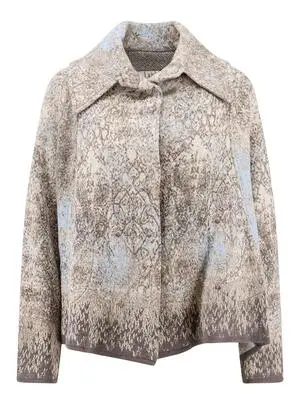BYE FIRENZE Caban Wool And Viscose Blend Short Coat - Grey