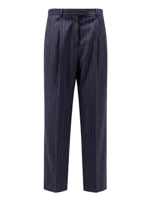 Givenchy Double Pleat Wool Trousers - Blue