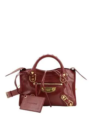Balenciaga Le City Uptown Mini Leather Handbag - Red