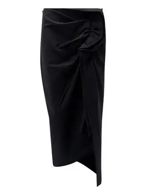 Dries Van Noten Cotton Midi Skirt - Black