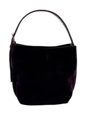 TOTEME Small Belted Suede Handbag - Brown