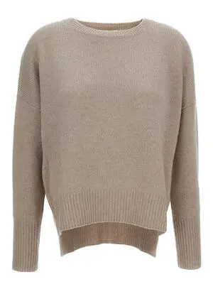 LISA YANG Mila Cashmere Sweater With Ribbed Knit - Beige