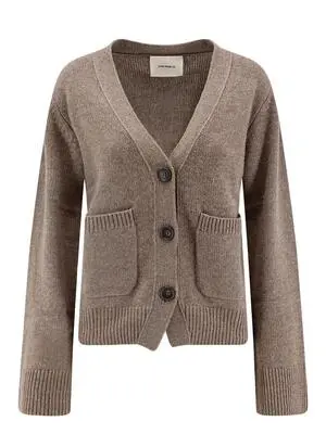 LISA YANG Danni Cashmere Cardigan Brown