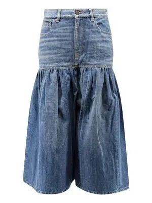 Chloé Lightweight Cotton Denim Fabric Skirt/trousers - Blue