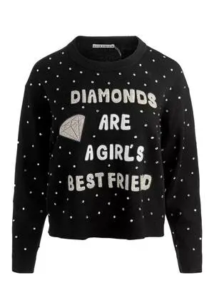 Alice + Olivia Perry Crystal-embellished Sweater - Black