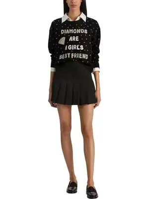 Alice + Olivia Perry Crystal-embellished Sweater - Black