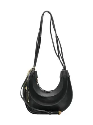 Farm Rio Leather Hobo Banana Bag Black