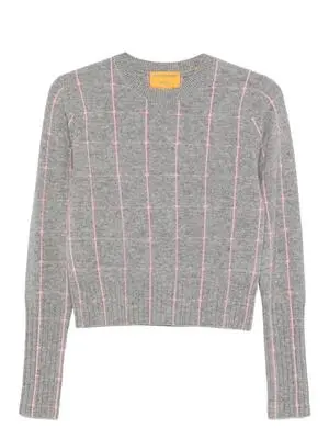 Guest In Residence Shrunken Checker Crew Gray