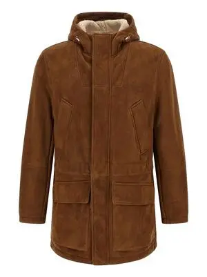 Brunello Cucinelli Suede Parka Brown