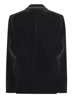 Fendi Double-breasted Velvet Jacket - Black