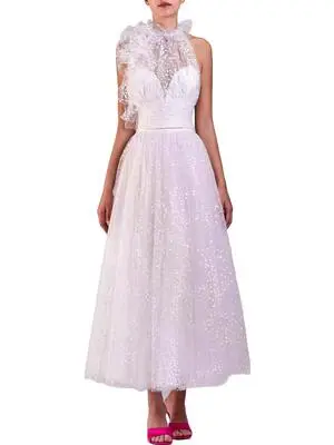 GEMY MAALOUF Polka-dot Tulle Skirt