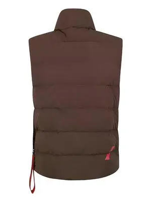 AFTER/LABEL Quilted Zip-up Gilet - Brown