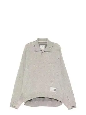 Mihara Yasuhiro Sweatshirt Combined Sweater - Grey