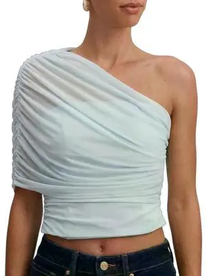 EVER NEW Samara Draped Mesh Top