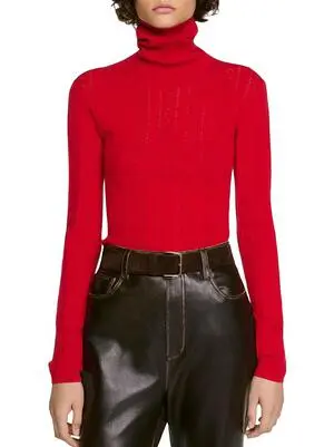 Sandro Eline Turtleneck Sweater - Red
