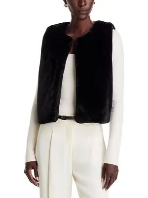 Echo Heirloom Sheared Faux Fur Vest - Black