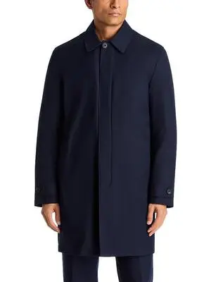 Corneliani Fly Front Raincoat With Removable Liner - Navy