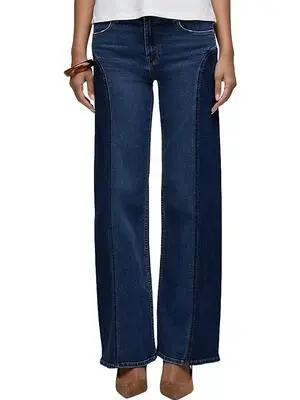 Hudson Jeans Lexi High Rise Seamed Wide Leg Jeans - Deuce