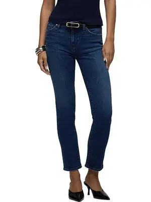 Hudson Jeans Nico Mid Rise Straight Ankle Jeans - Doll Face