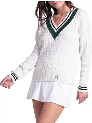 Lucky In Love Legacy Court Sweater - White