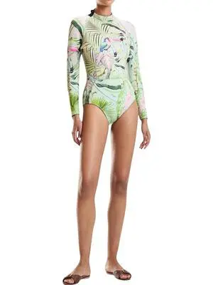 Cynthia Rowley Palm Mirage Wetsuit - Green