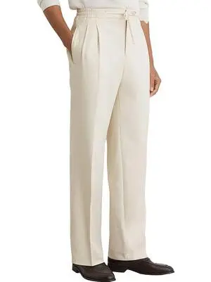 REISS Arden Relaxed Drawstring Trousers - Ecru