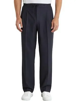 REISS Arden Relaxed Drawstring Trousers - Navy