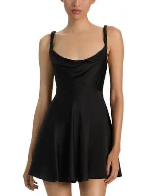 Alice + Olivia Monique Twist Strap Mini Dress - Black