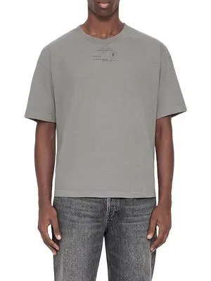 ALLSAINTS Raphy Cotton Jacks Place Logo Crewneck T-shirt - Fossil Grey