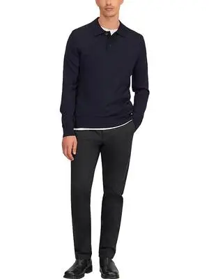 Nn07 Serge Regular Textured Polo Sweater - Deep Navy